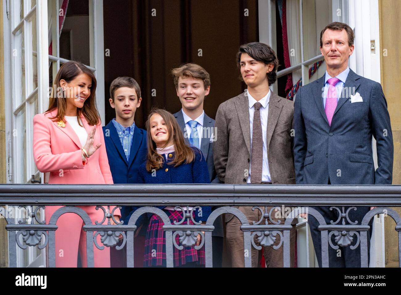 Copenhagen, Denmark. 16th Apr, 2023. Prince Joachim and Princess Marie ...