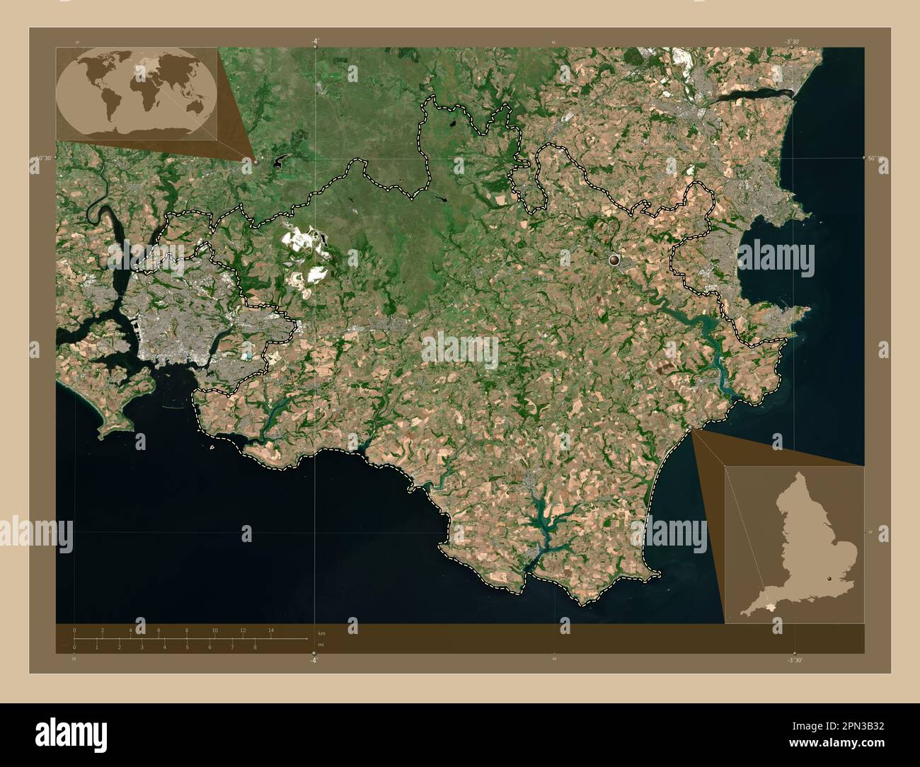 South Hams, non metropolitan district of England - Great Britain. Low ...