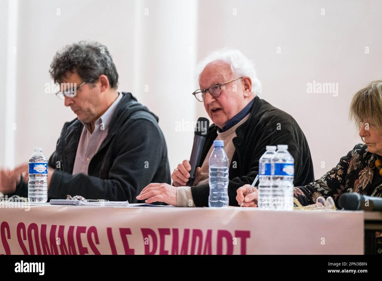 Paris, France. 16th Apr, 2023. At the initiative of ATTAC-France, of ...