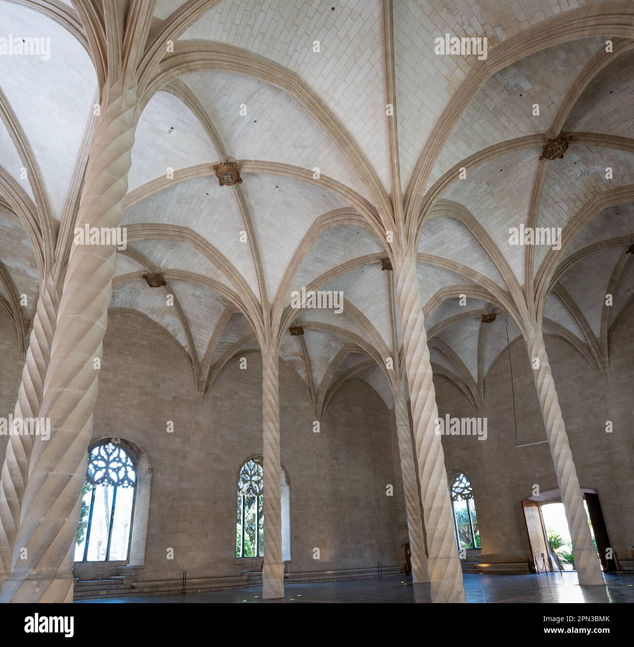 Interior of the the Lonja de Palma de Mallorca, Spain Stock Photo - Alamy