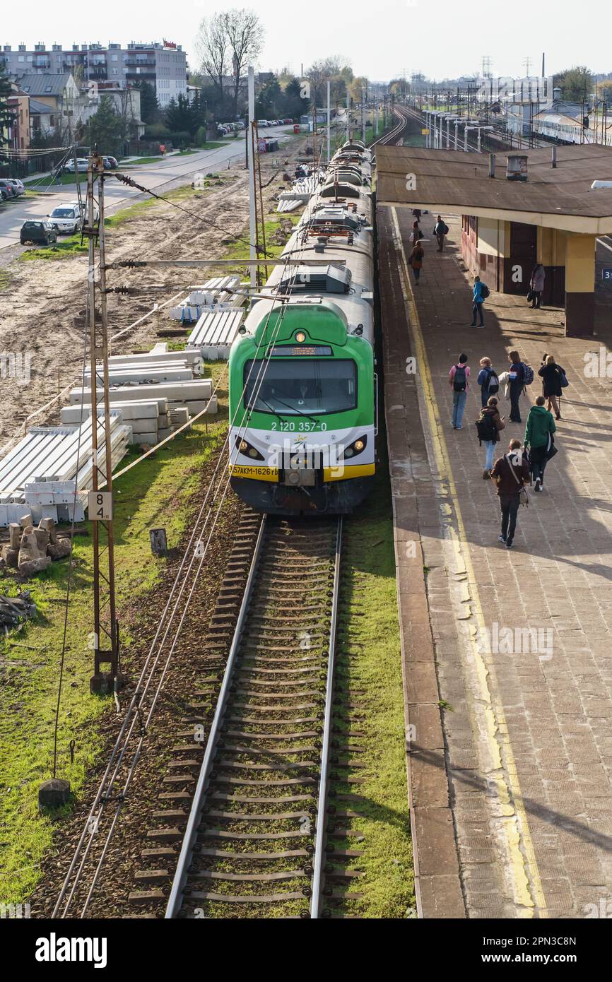 trains on a train station in Warsaw, Poland Stock Photo - Alamy