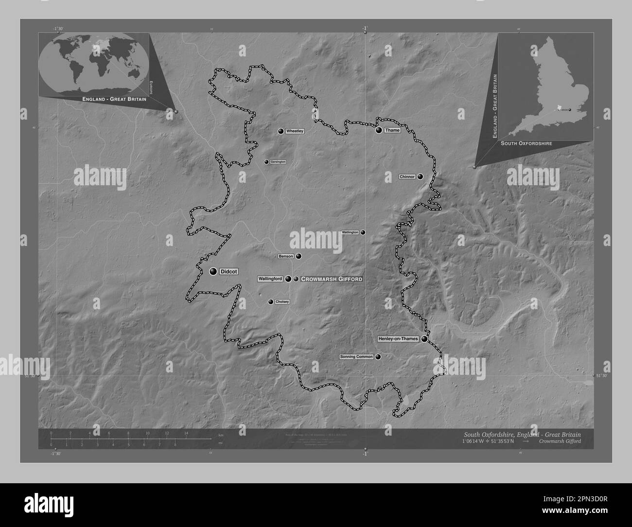 Map of thame Black and White Stock Photos & Images - Alamy