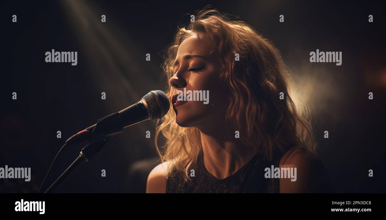 African woman sing nightclub hi-res stock photography and images - Alamy