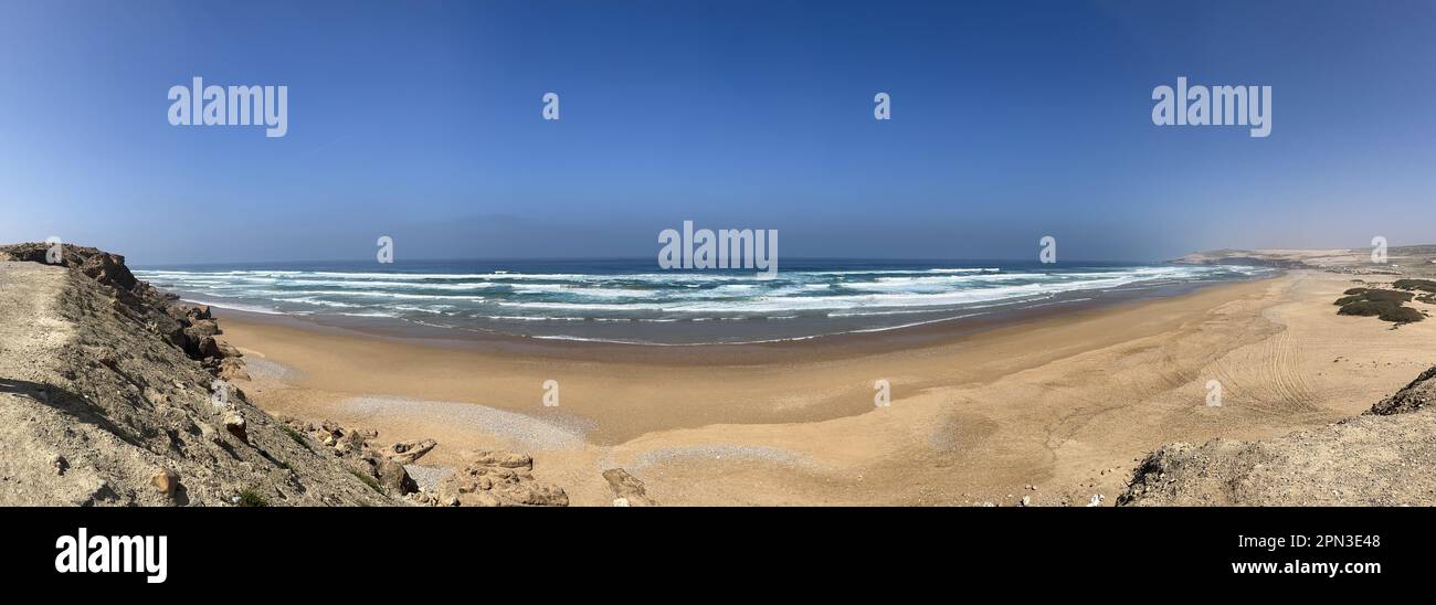 Morocco, Africa: panoramic view of the Atlantic Ocean in a hot day with ...