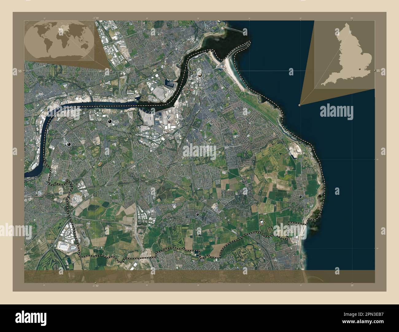 South Tyneside, county of England - Great Britain. High resolution ...