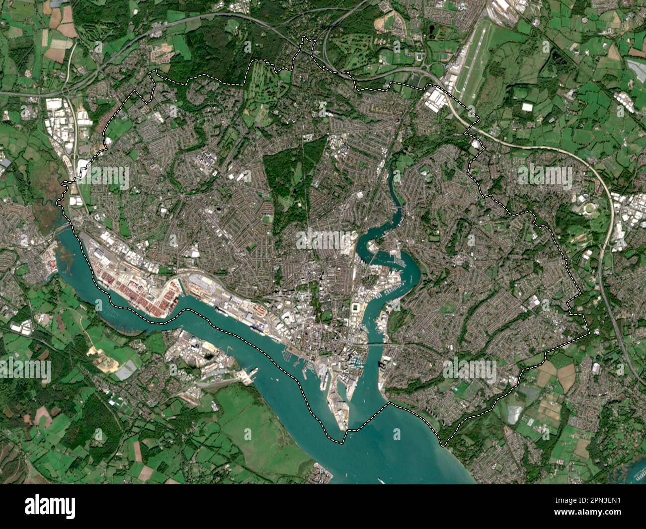 Southampton, unitary authority of England - Great Britain. Low ...