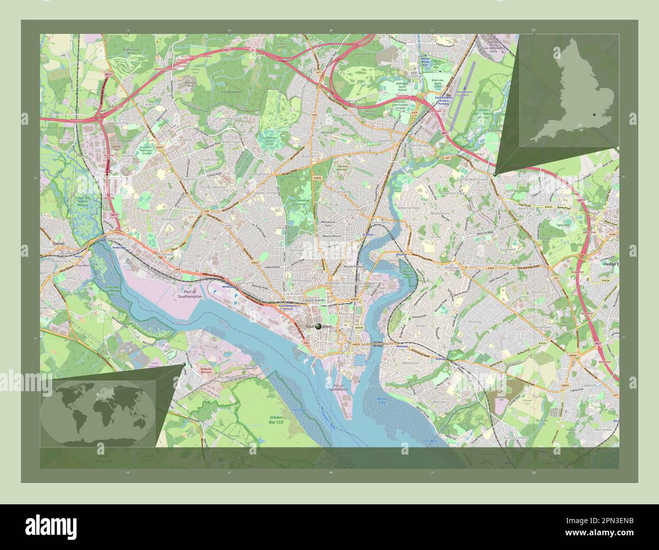 Southampton, unitary authority of England - Great Britain. Open Street ...