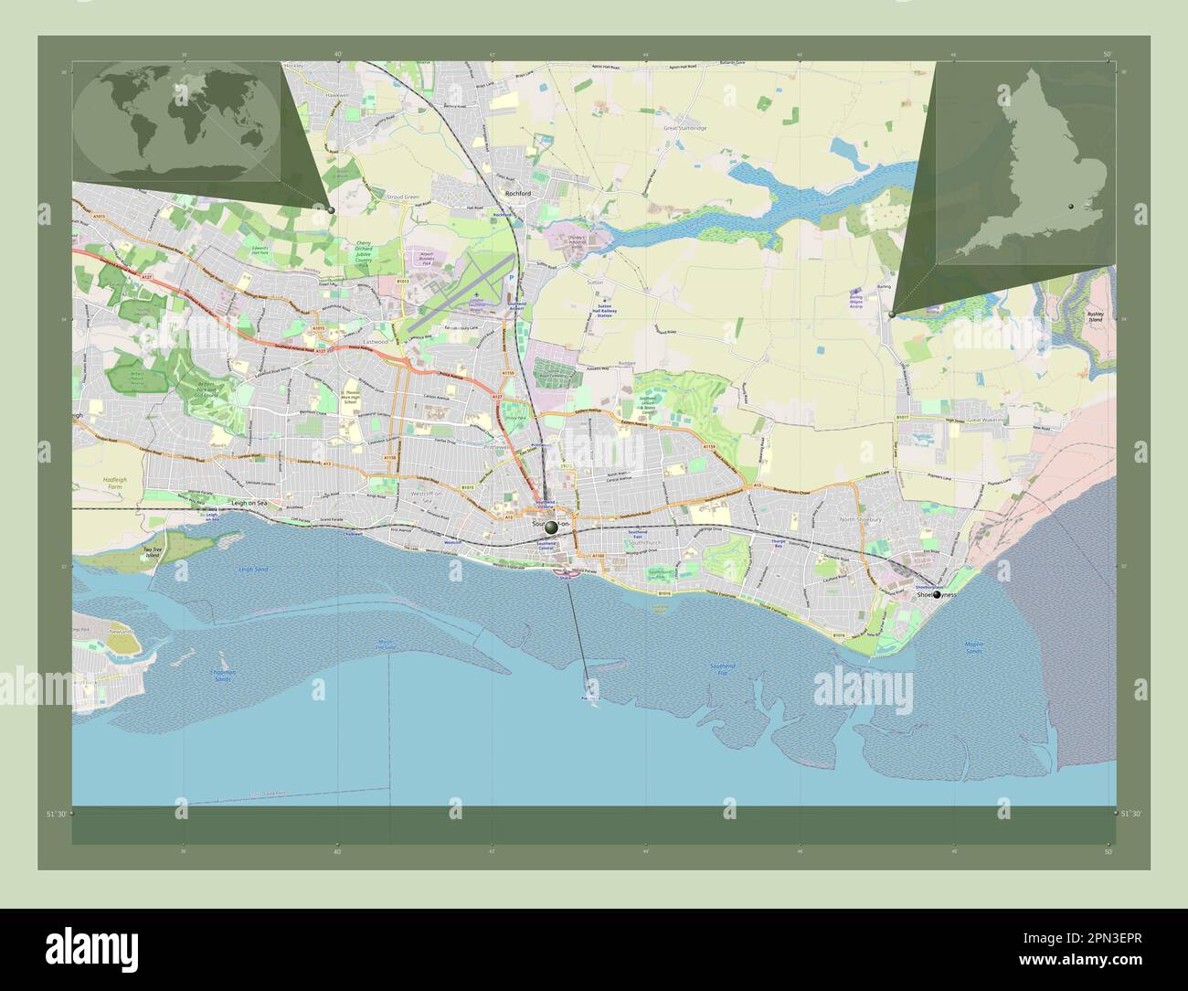 Map of southend on sea hi-res stock photography and images - Alamy
