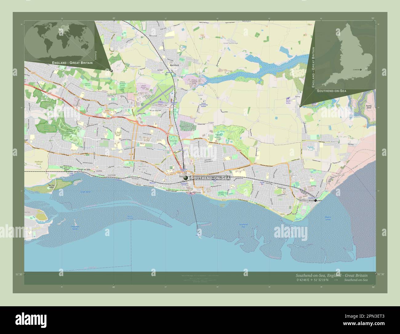 Map of southend on sea hi-res stock photography and images - Alamy