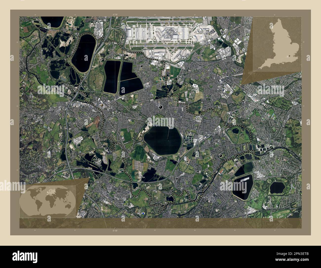 Staines upon thames map hi-res stock photography and images - Alamy