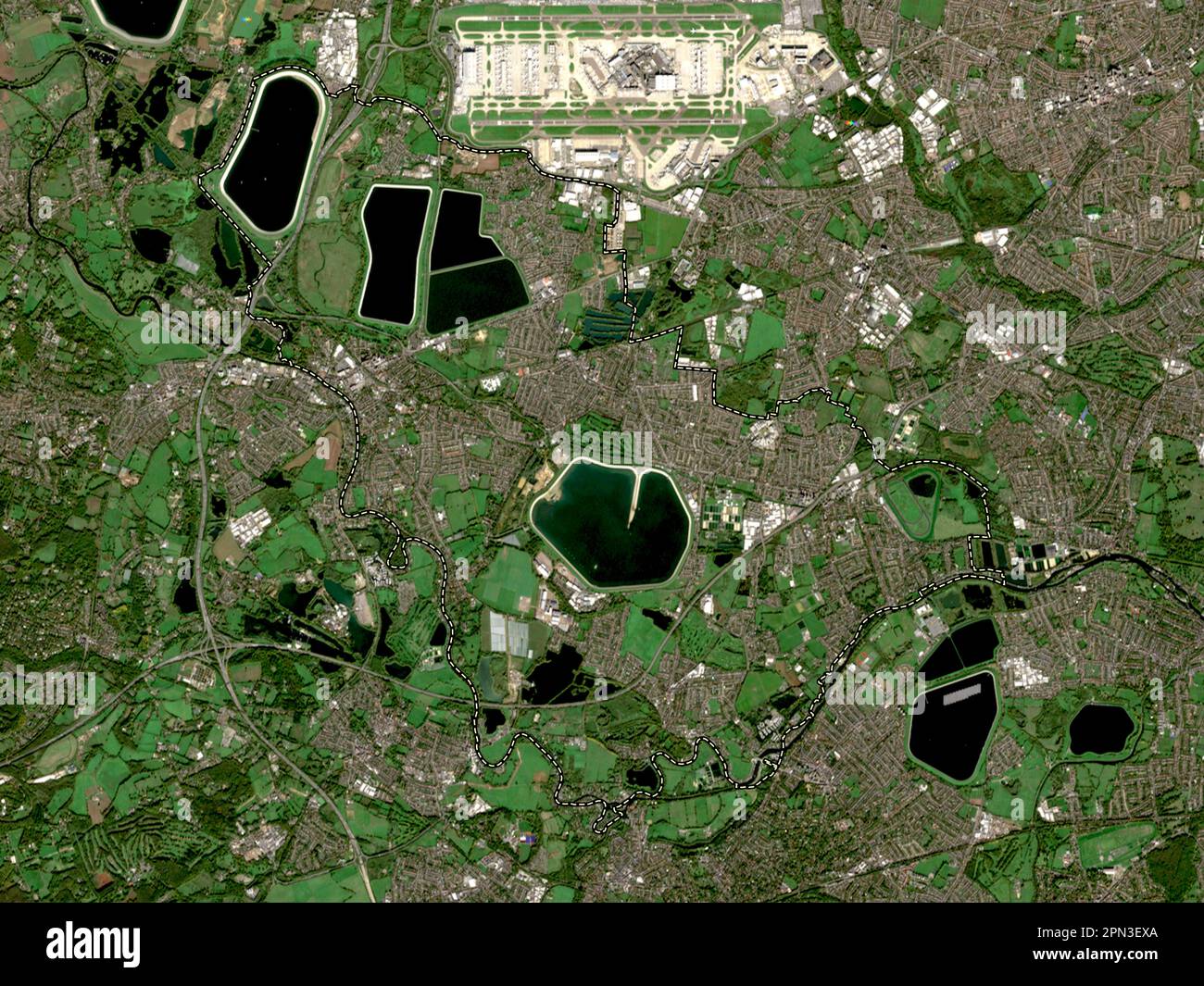 Spelthorne, non metropolitan district of England - Great Britain. Low ...