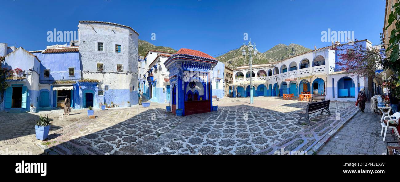 Blue alleys in the medina of chefchaouen hi-res stock photography and ...