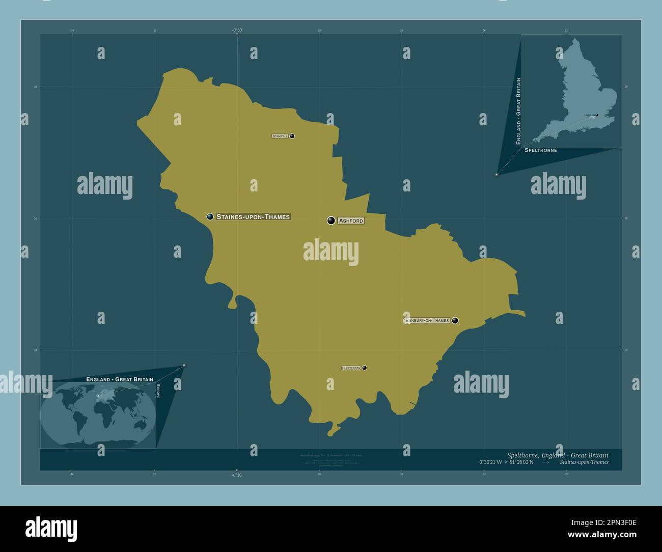 Map of spelthorne hi-res stock photography and images - Alamy