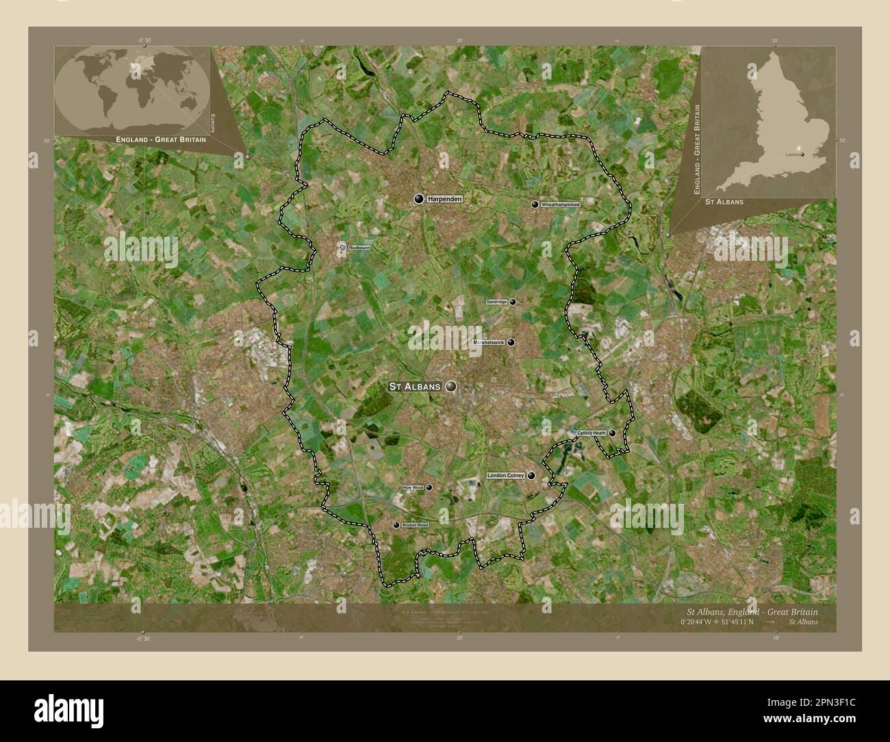 St Albans, non metropolitan district of England - Great Britain. High ...