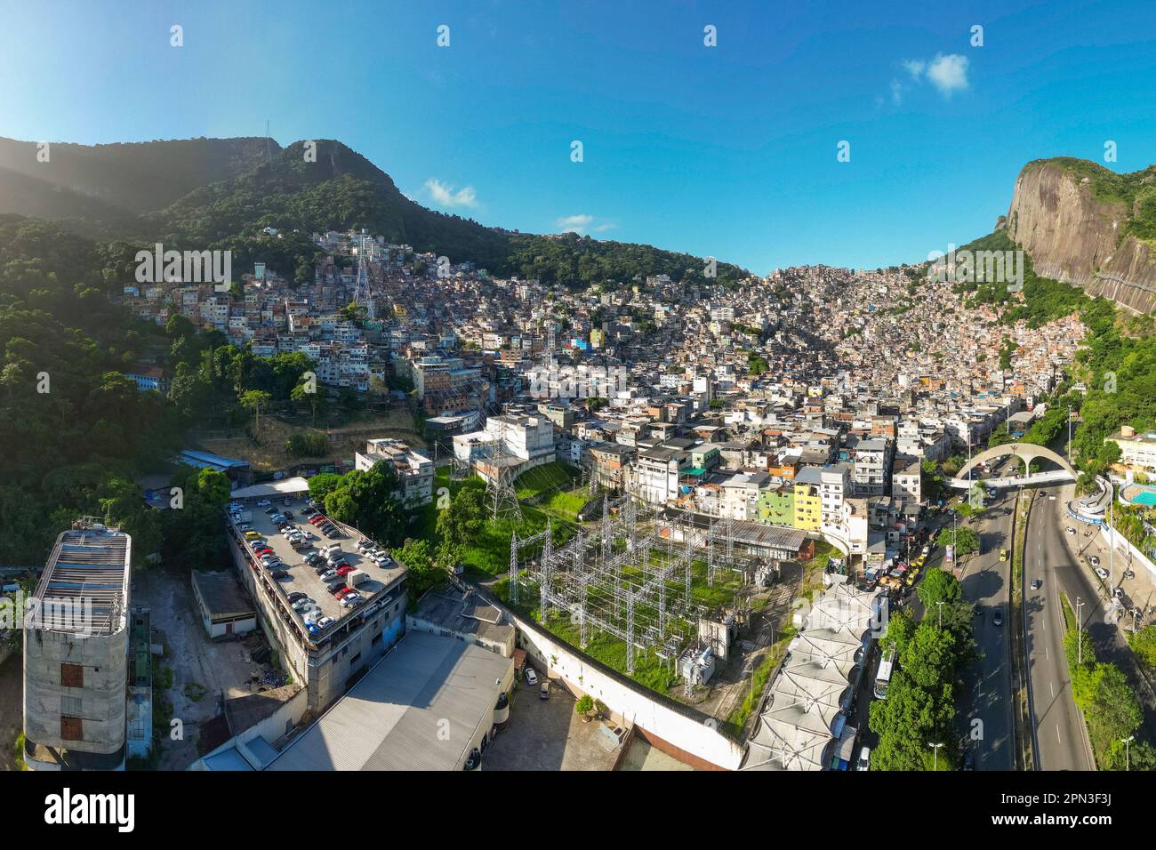Aerial View of Favela da Rocinha, the Biggest Slum (Shanty Town) in ...