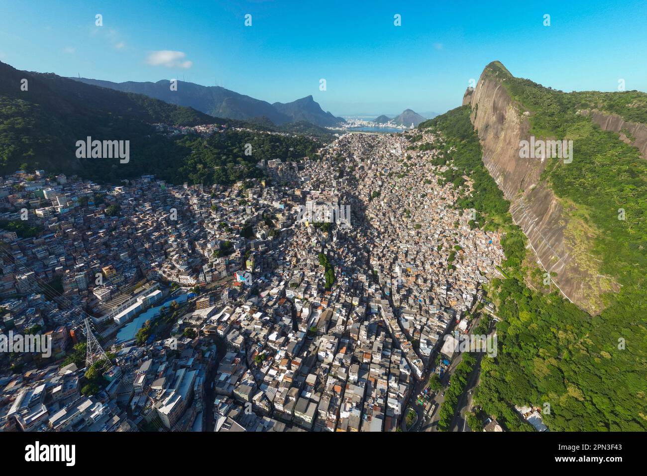 Aerial View of Favela da Rocinha, the Biggest Slum (Shanty Town) in ...