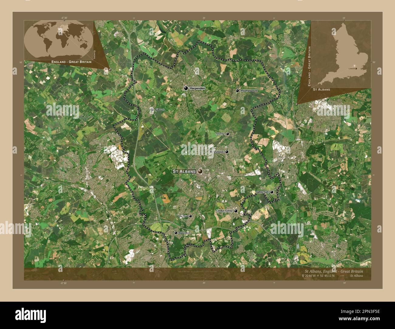 St Albans, non metropolitan district of England - Great Britain. Low ...