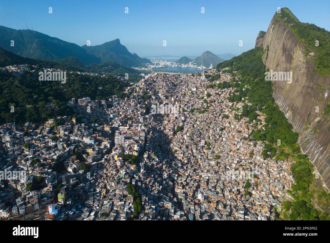 Aerial View of Favela da Rocinha, the Biggest Slum (Shanty Town) in ...