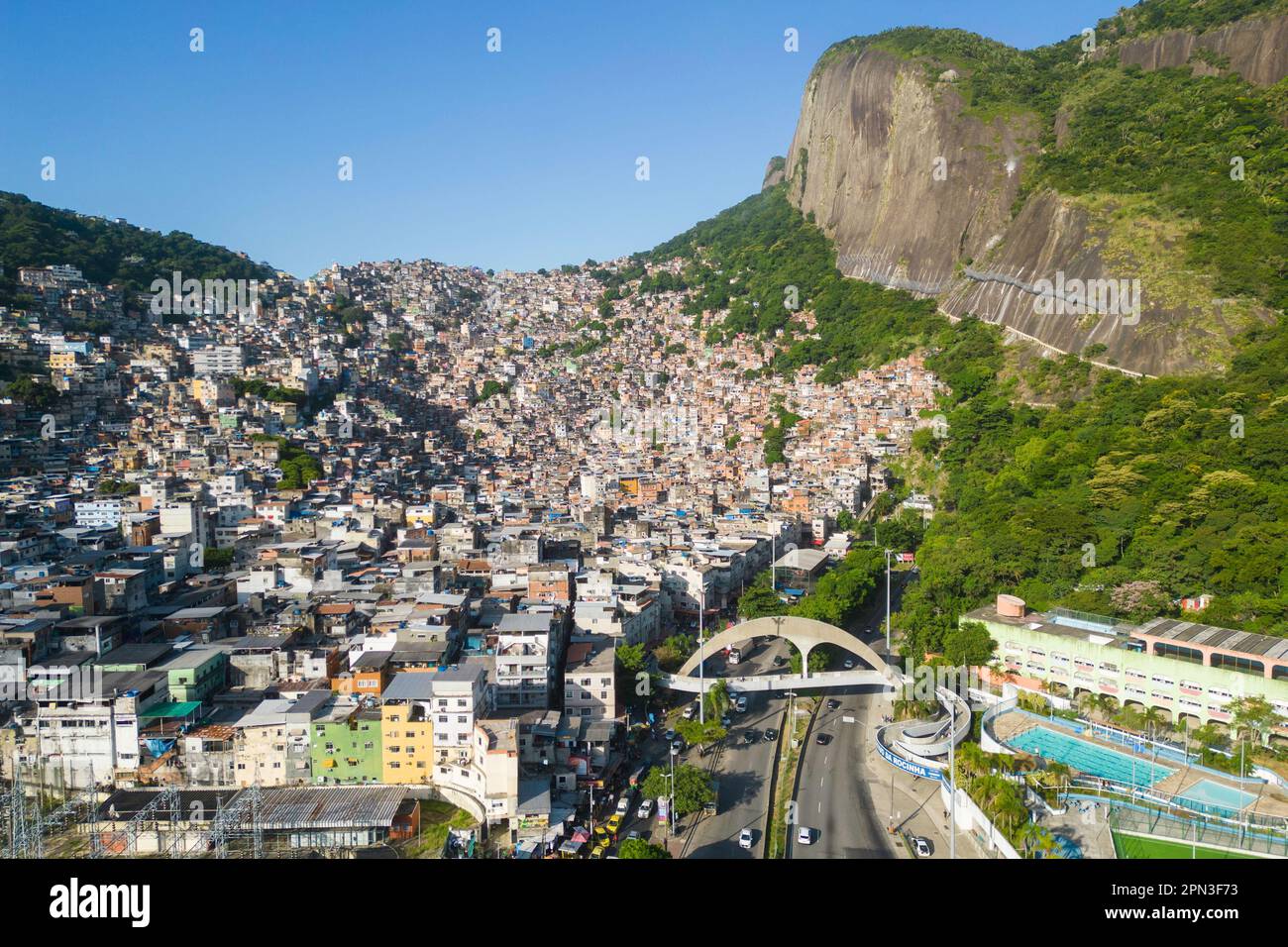 Aerial View of Favela da Rocinha, the Biggest Slum (Shanty Town) in ...