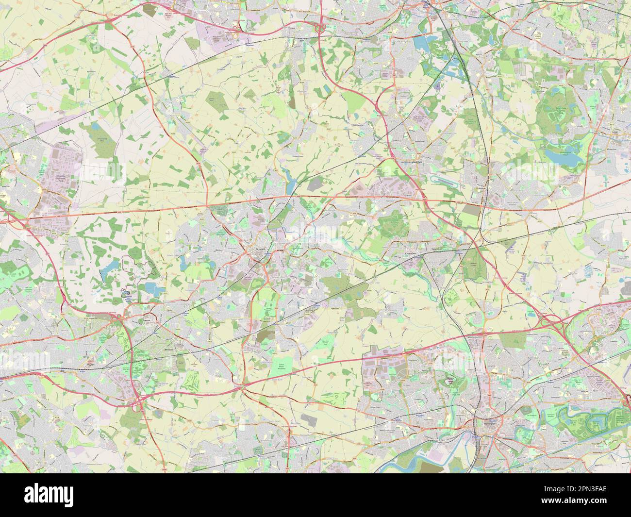 St Helens, unitary authority of England - Great Britain. Open Street ...
