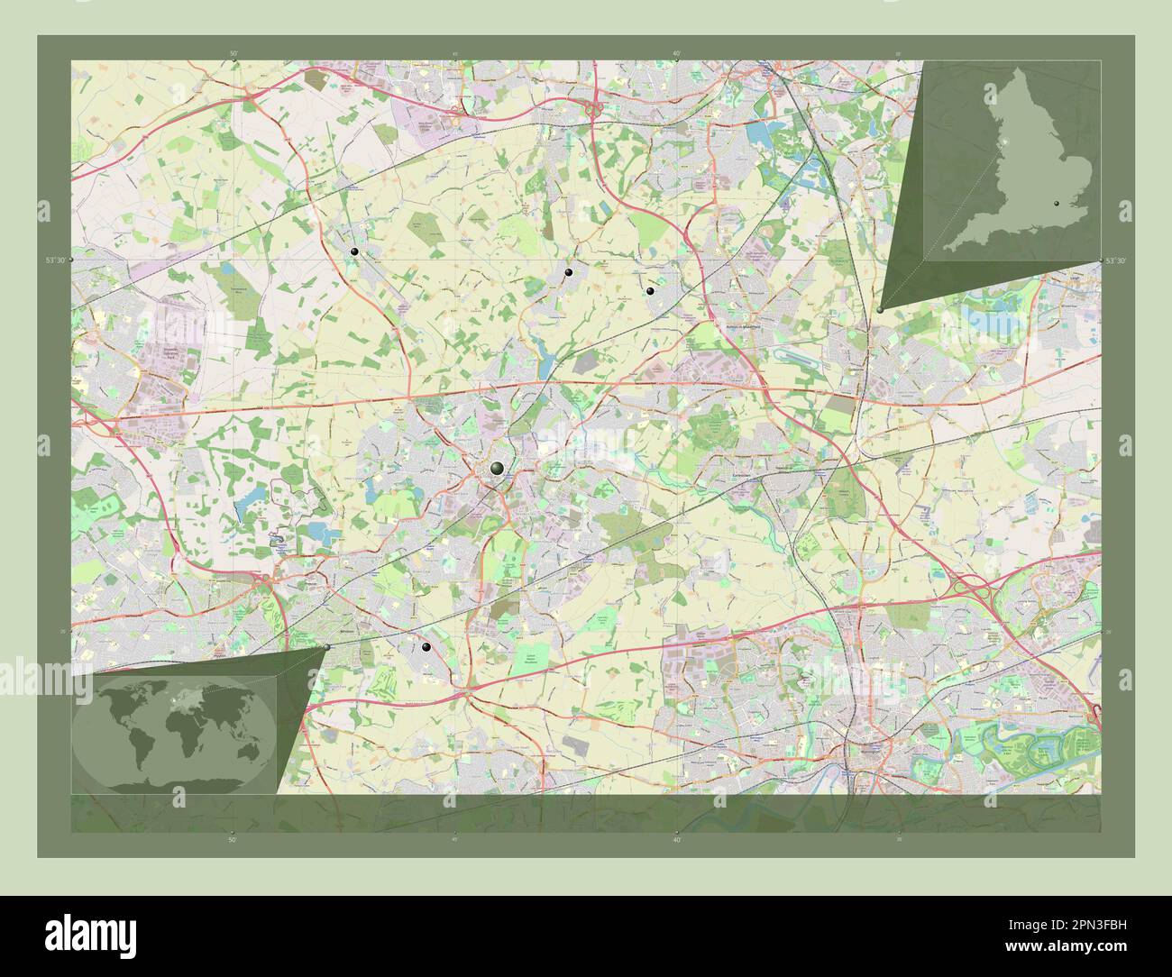 St Helens, unitary authority of England - Great Britain. Open Street ...