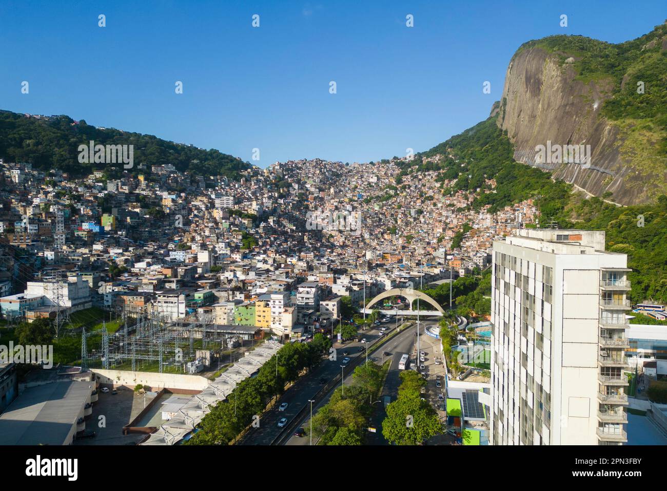 Aerial View of Favela da Rocinha, the Biggest Slum (Shanty Town) in ...