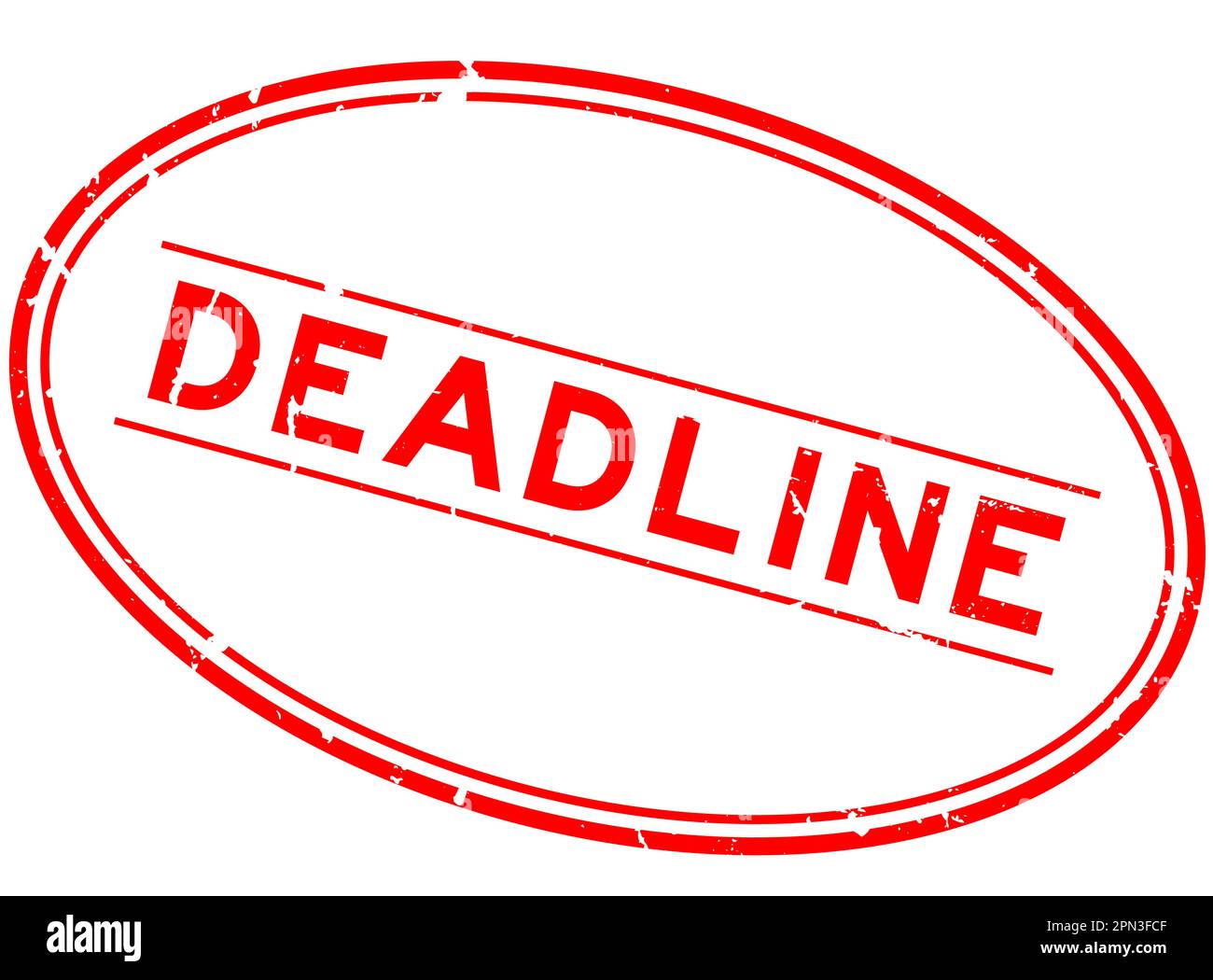 Grunge red deadline word rubber seal stamp on white background Stock ...