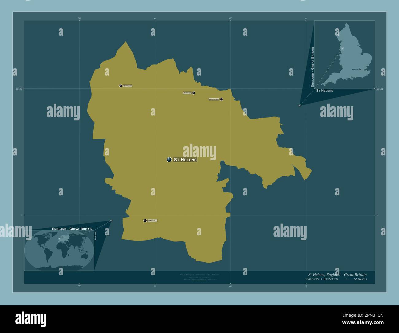 Map of billinge hi-res stock photography and images - Alamy