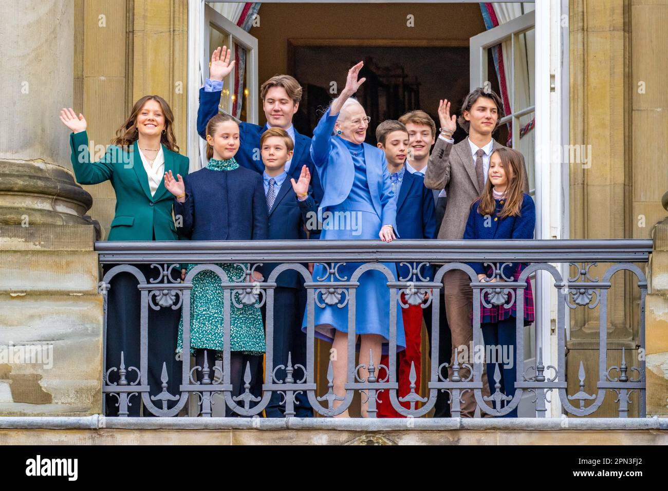 Copenhagen, Denmark. 16th Apr, 2023. Queen Margrethe II of Denmark with ...