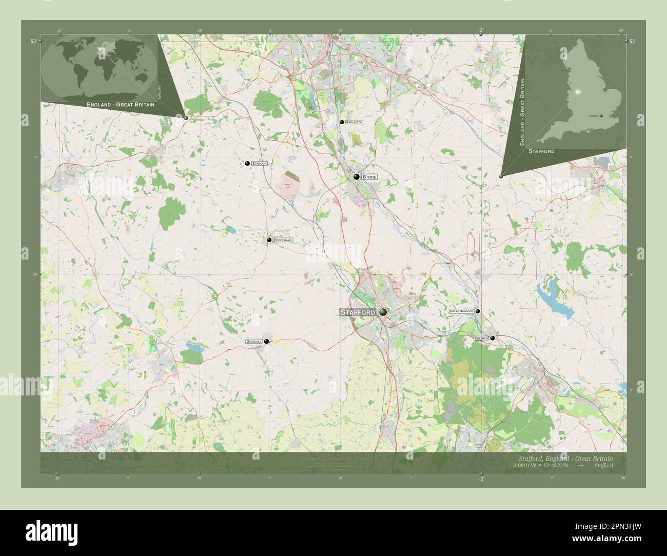 Stafford, non metropolitan district of England - Great Britain. Open ...