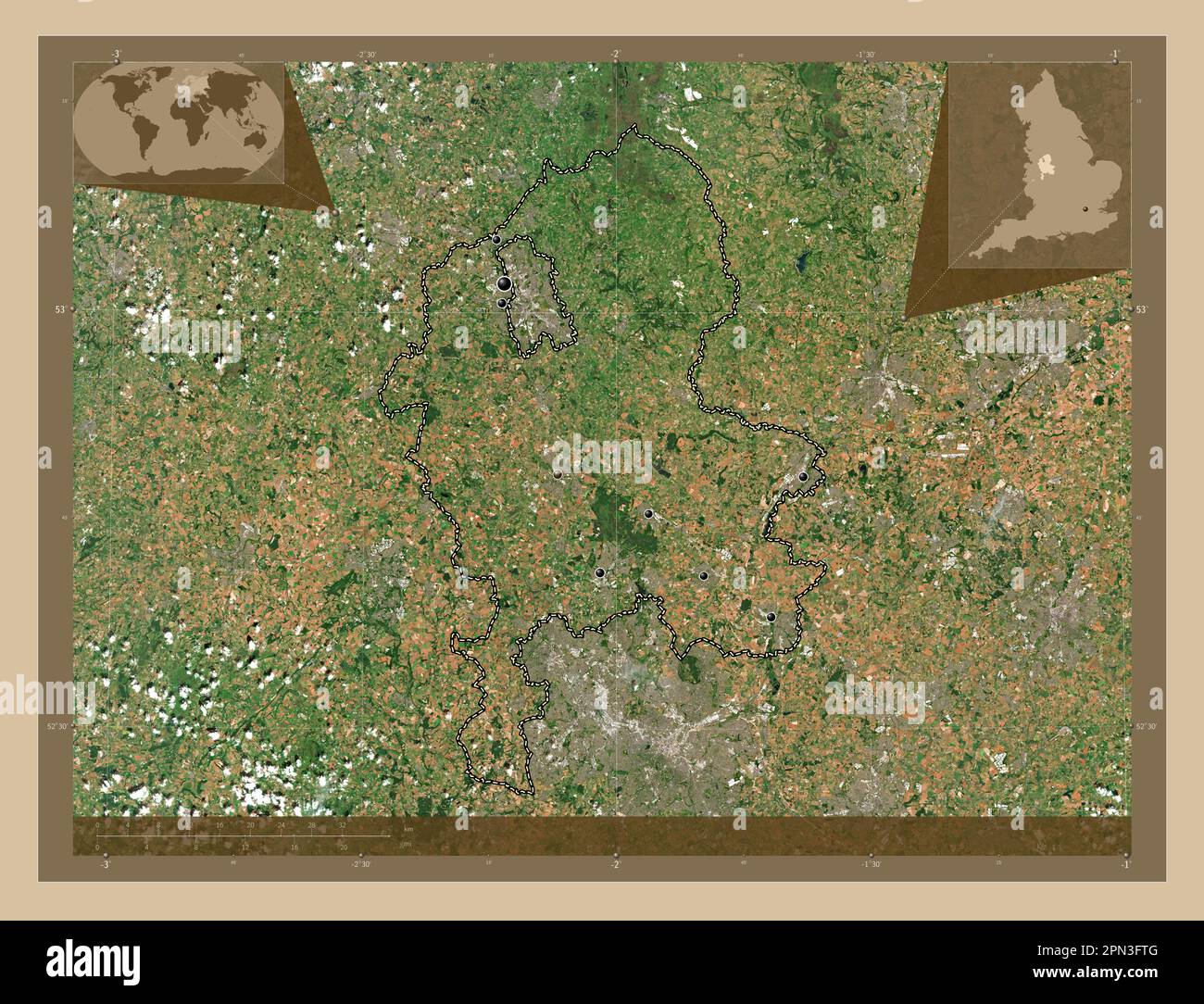 Staffordshire, administrative county of England - Great Britain. Low ...