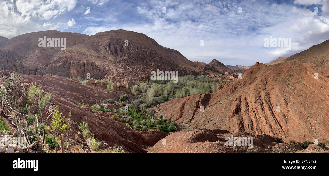 Morocco: one of the stunning clay villages in the green Dades valley ...