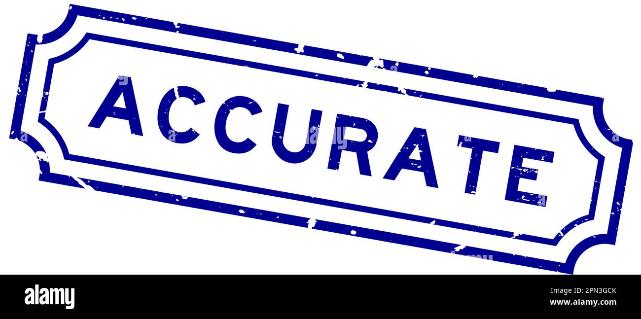 Grunge blue accurate word rubber seal stamp on white background Stock Vector Image & Art - Alamy