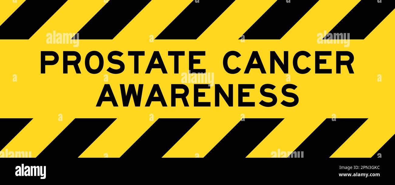 Yellow and black color with line striped label banner with word ...