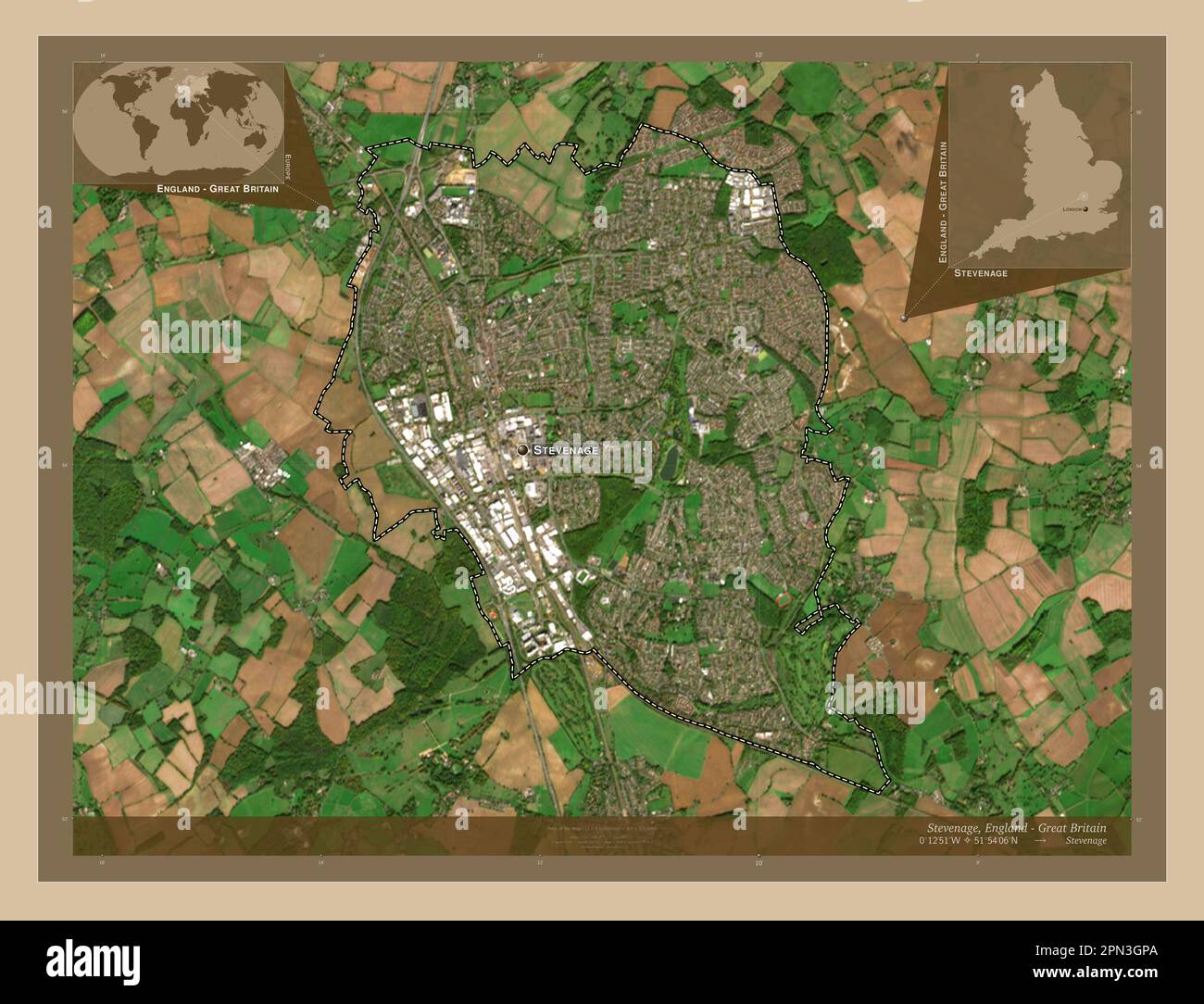Stevenage, non metropolitan district of England - Great Britain. Low ...