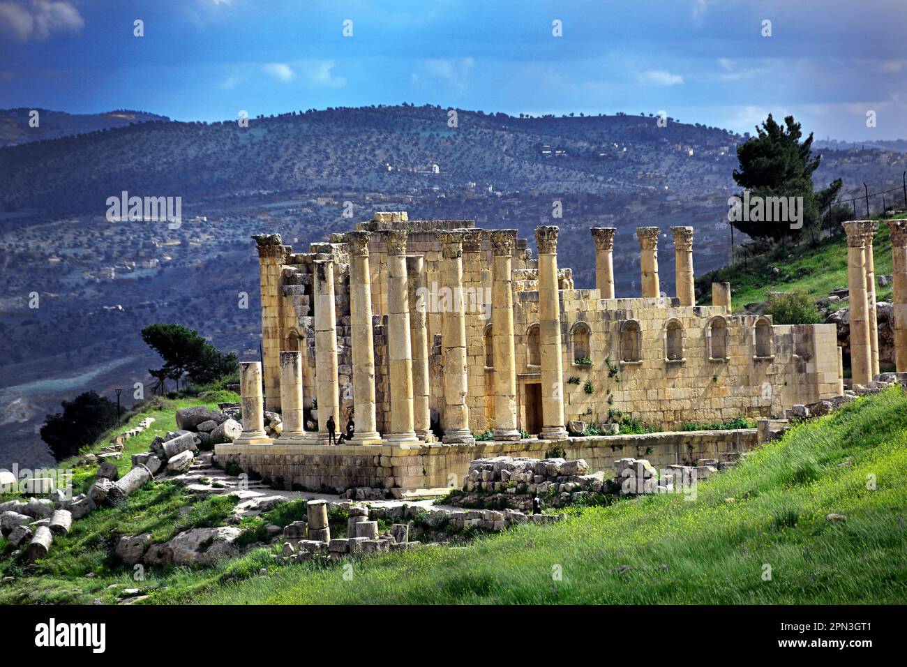 Sanctuary of Zeus, Roman ruins, Jerash, Jordan, ancient city, boasts an ...