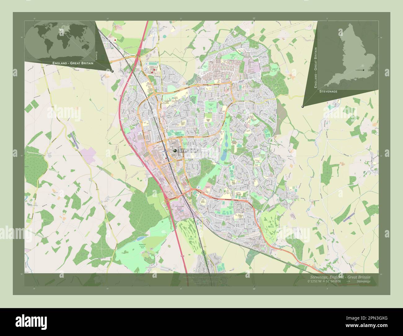 Stevenage, non metropolitan district of England - Great Britain. Open ...