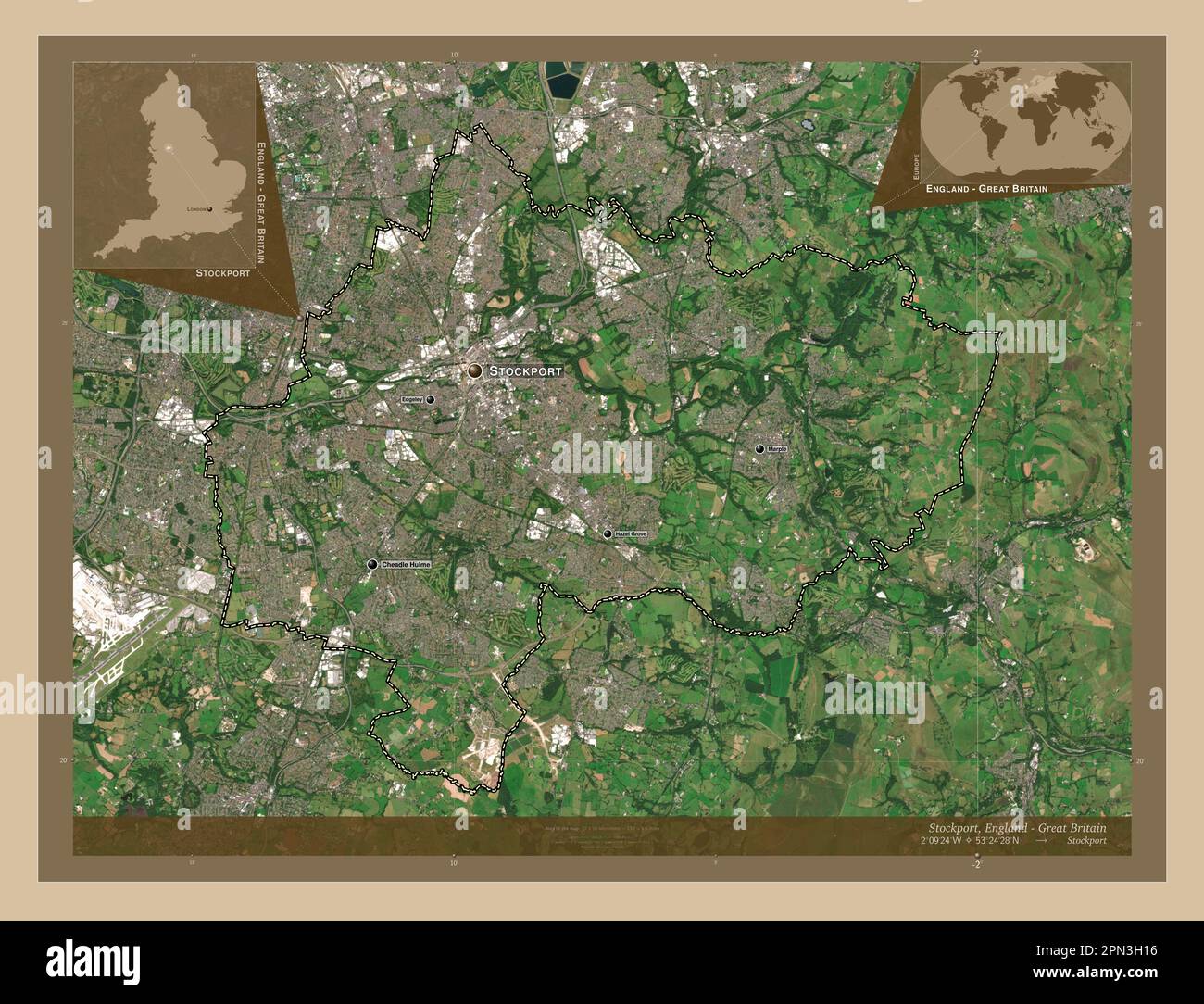 Map of edgeley hi-res stock photography and images - Alamy