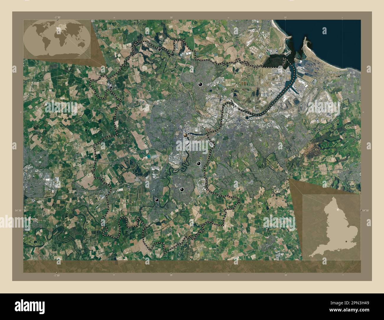 Map of stockton on tees hi-res stock photography and images - Alamy