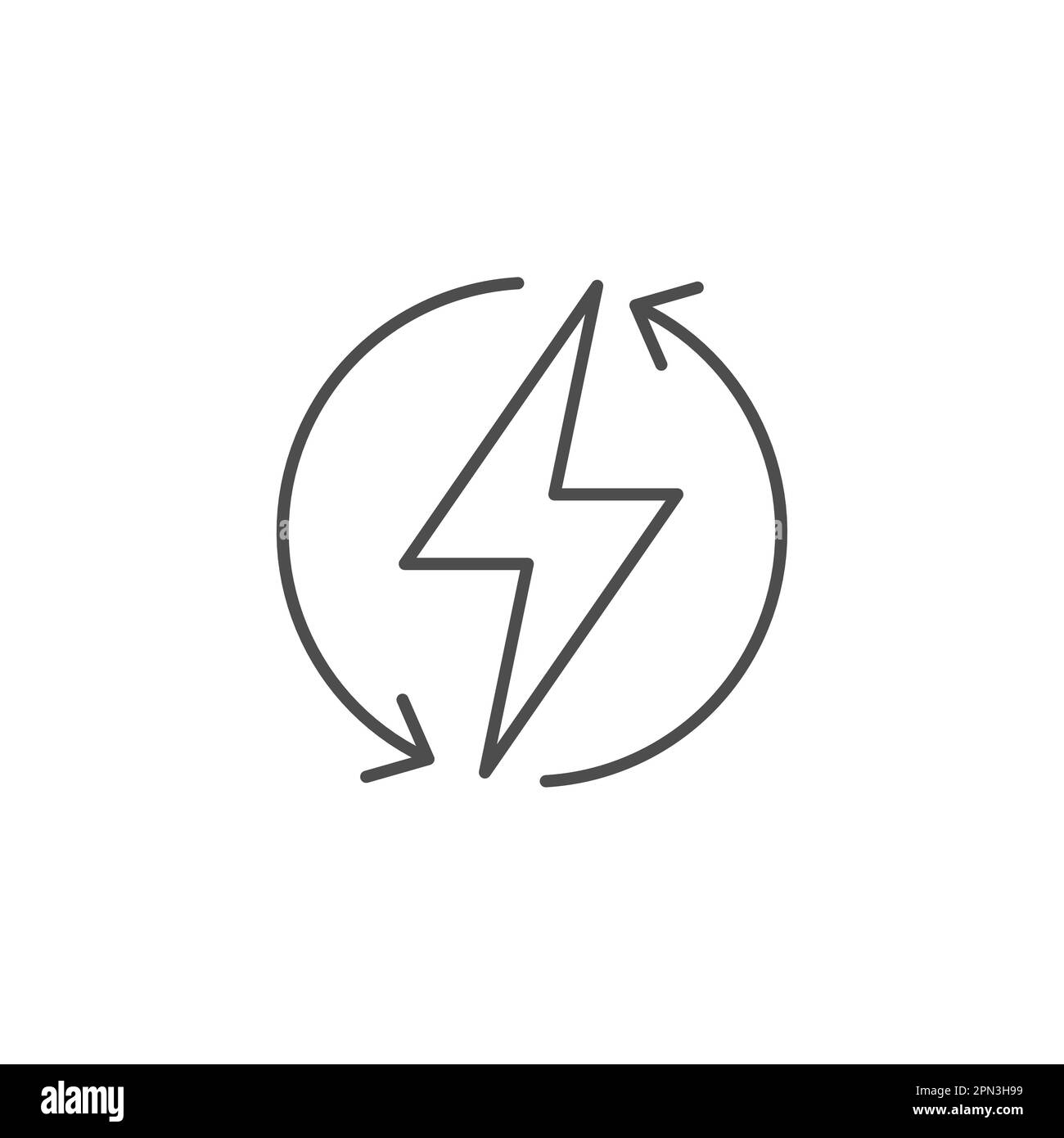 Renewable energy related vector linear icon Stock Vector Image & Art ...