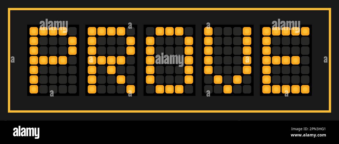 Orange color led in word prove on black background Stock Vector Image ...