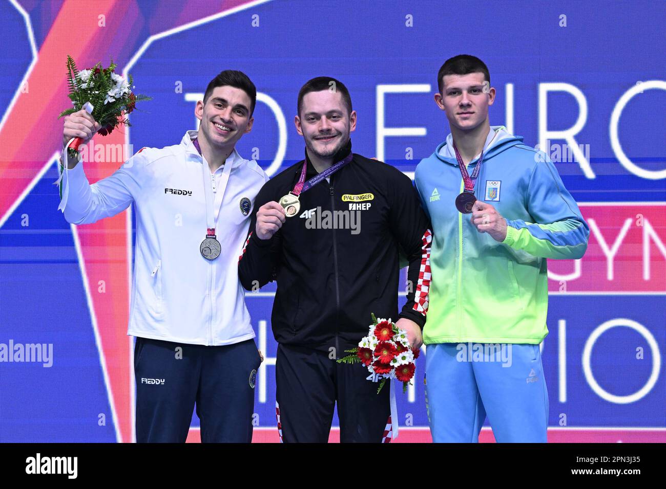 Antalya Turkey 16th Apr 2023 High Bar Gold Tin Srbic Cro Silver