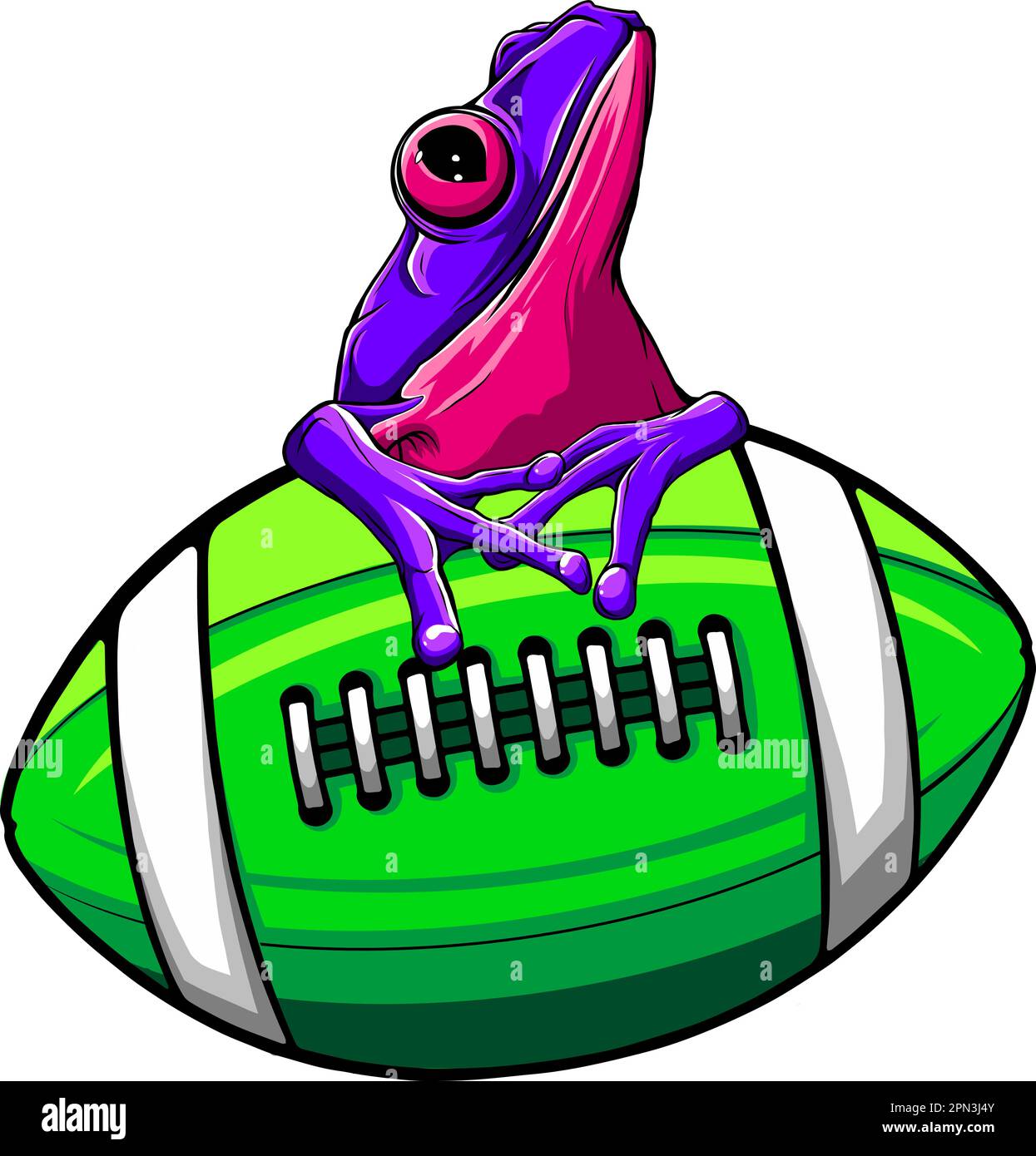 vector illustration of Rugby ball isolated on white background Stock ...