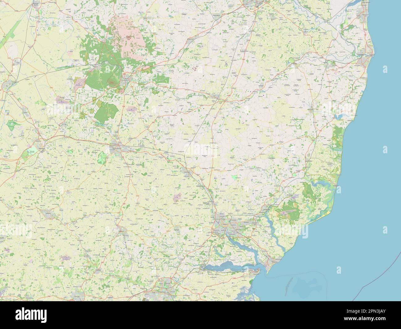 Suffolk, administrative county of England - Great Britain. Open Street ...