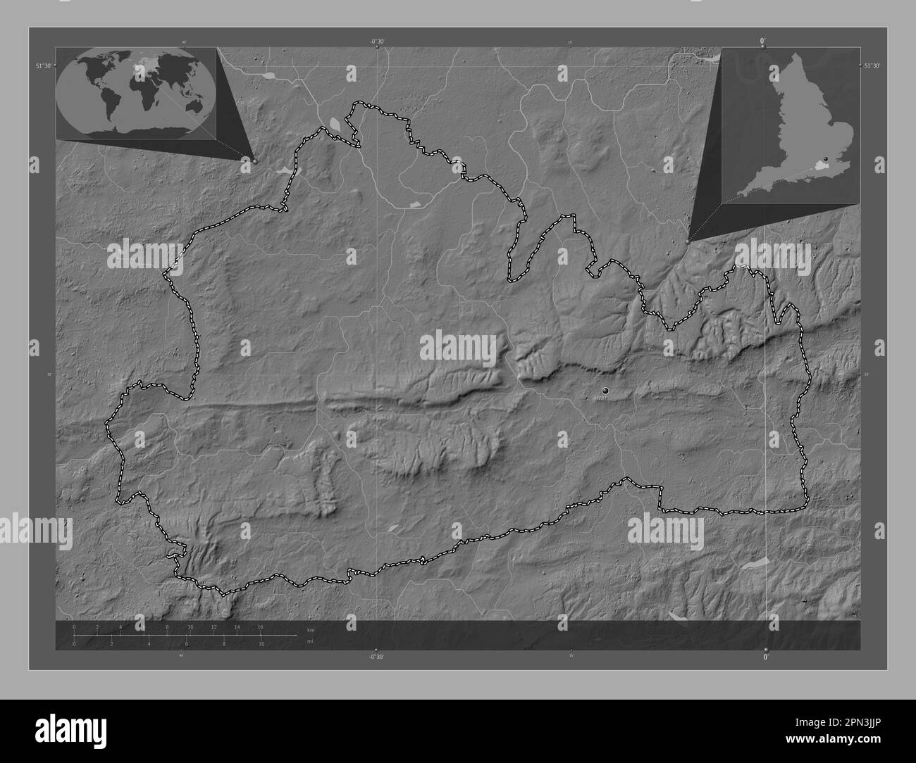Surrey, administrative county of England - Great Britain. Bilevel ...