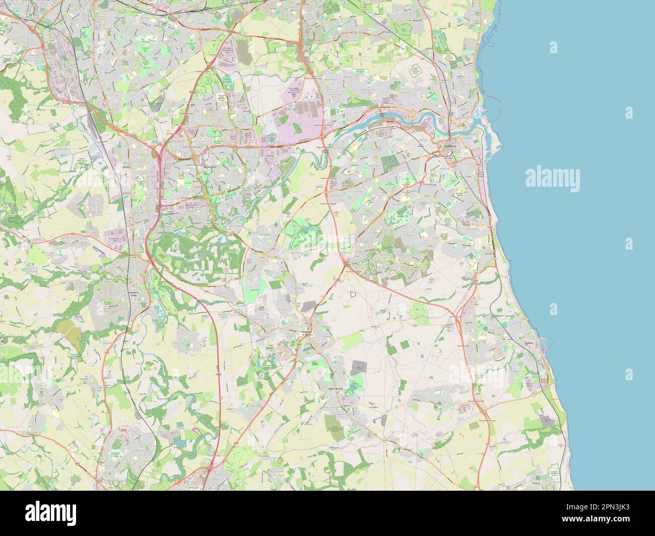 Sunderland, unitary authority of England - Great Britain. Open Street ...