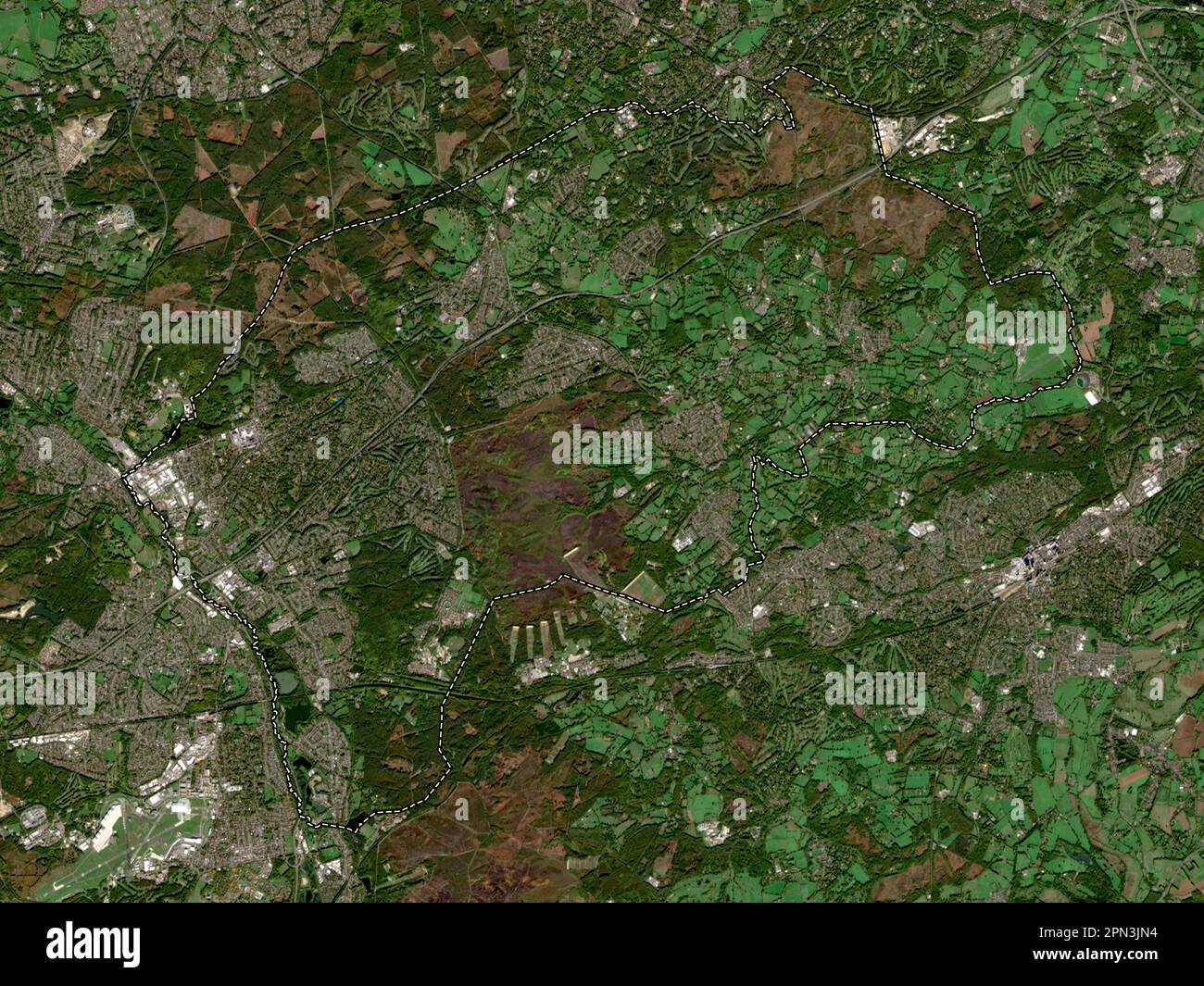 Surrey Heath, non metropolitan district of England - Great Britain. Low ...