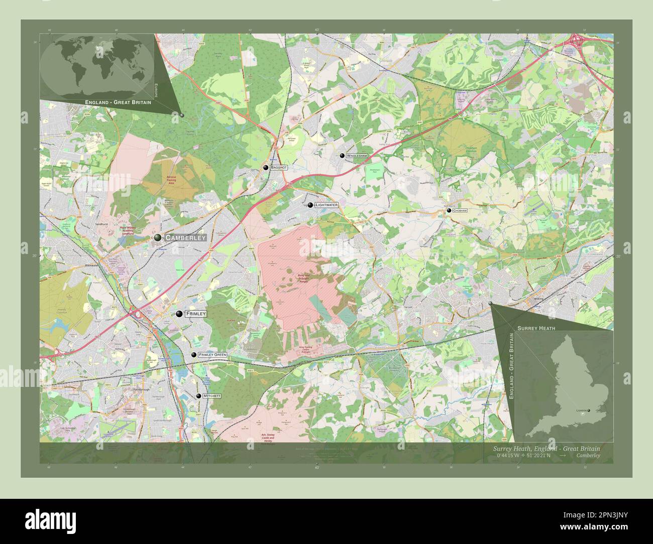 Surrey Heath, non metropolitan district of England - Great Britain ...