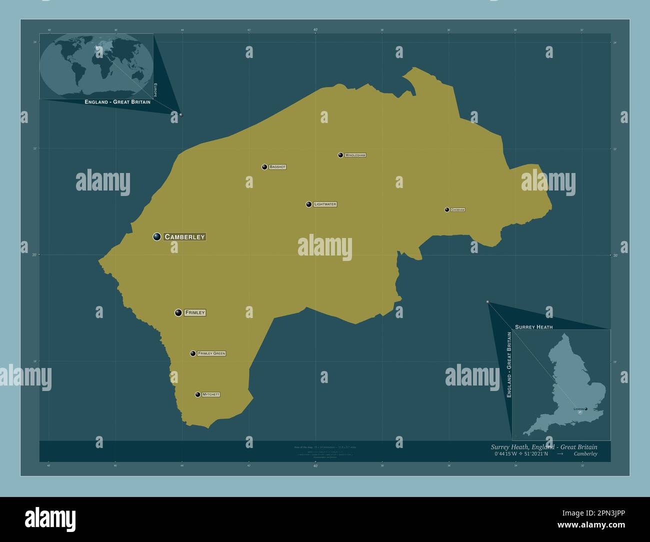 Surrey Heath, non metropolitan district of England - Great Britain ...