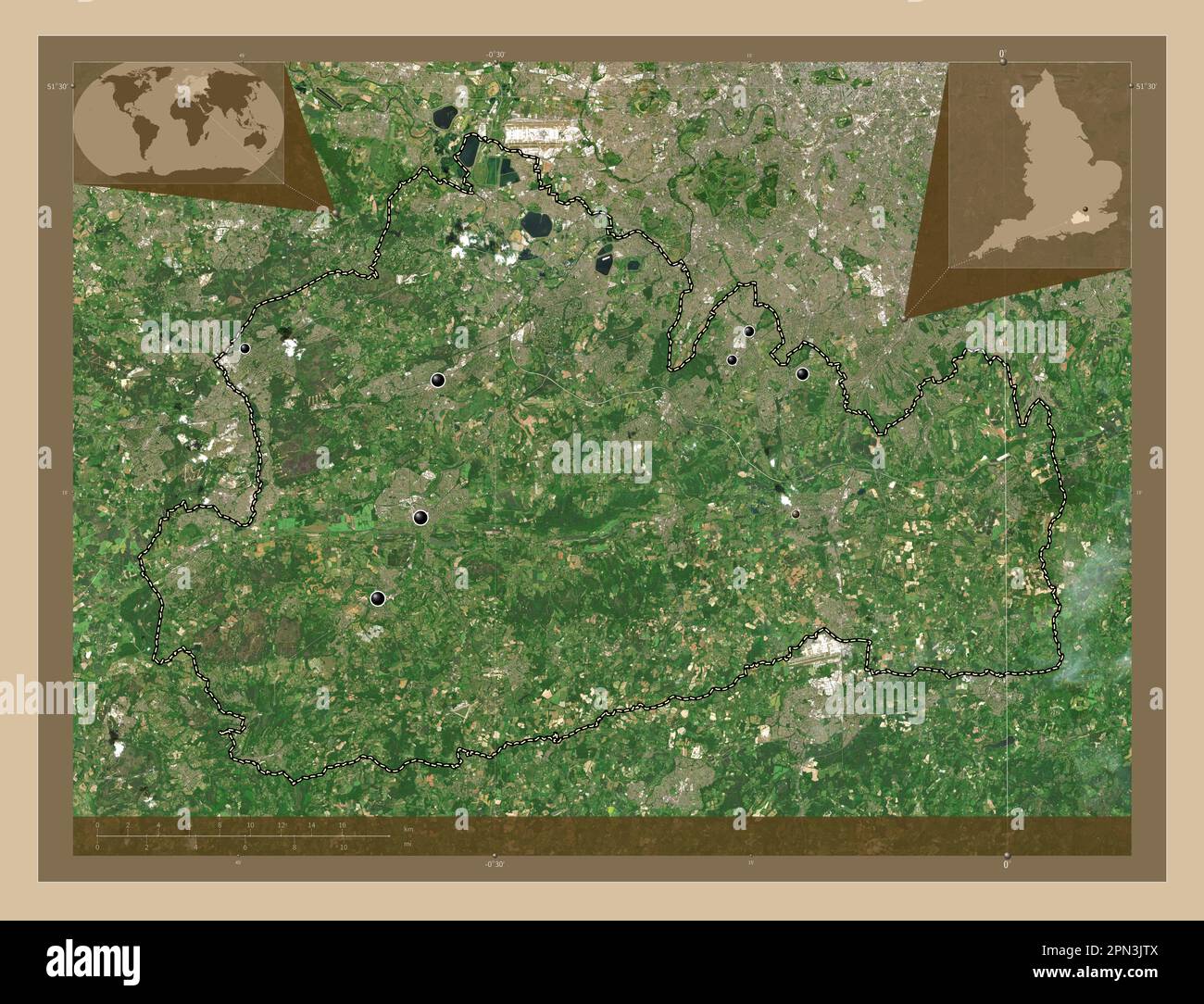 Surrey, administrative county of England - Great Britain. Low ...